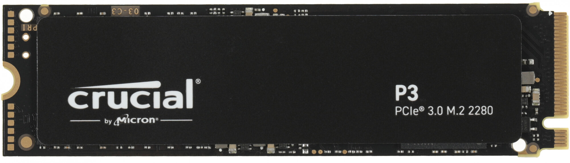 SSD накопитель Crucial P3 CT500P3SSD8 500ГБ, M.2 2280, PCIe 3.0 x4, NVMe, M.2