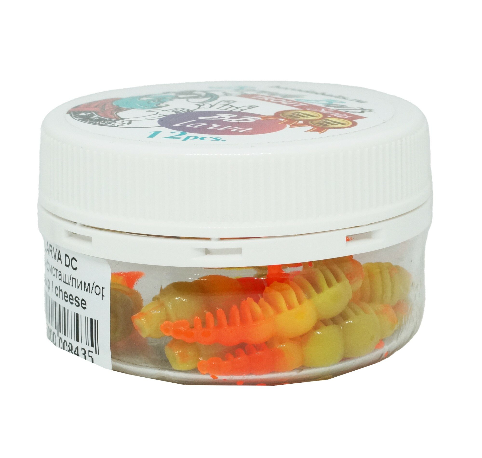 Boroda Baits Larva цв. фисташка/лимон/оранжевый 12 шт - приманка для рыбалки