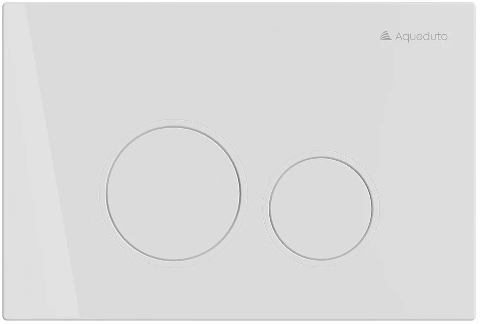 Кнопка смыва Aqueduto Circulo CIR0110 для инсталляции, белый глянец