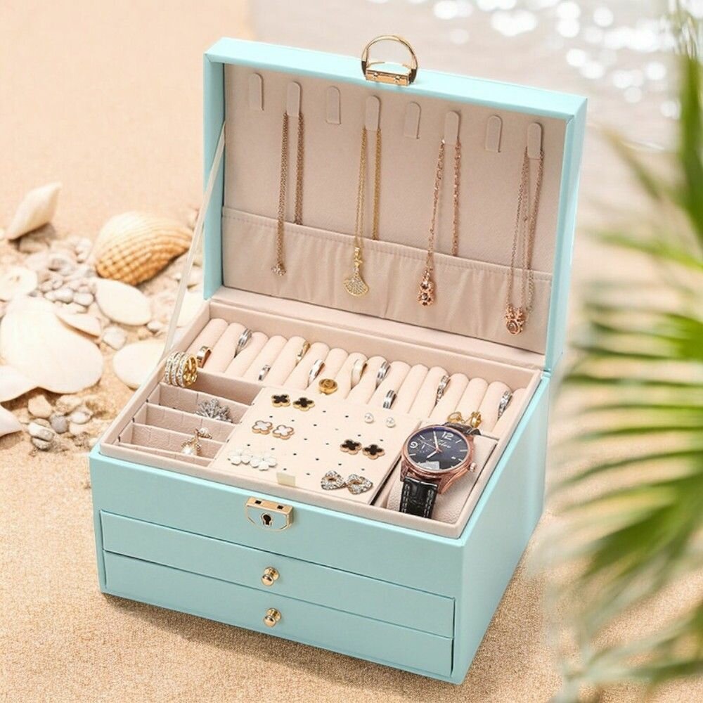 Шкатулка для хранения украшений Таира, голубая бирюза