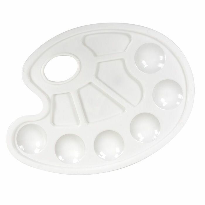 Палитра Каляка-Маляка овальная пластик белый 3+