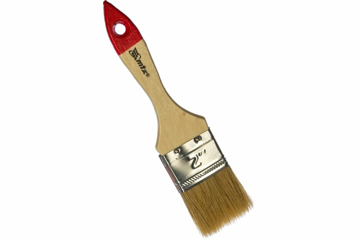 Плоская кисть Стандарт 2 MATRIX 82530 для акриловых красок и гуаши, эргономичная ручка