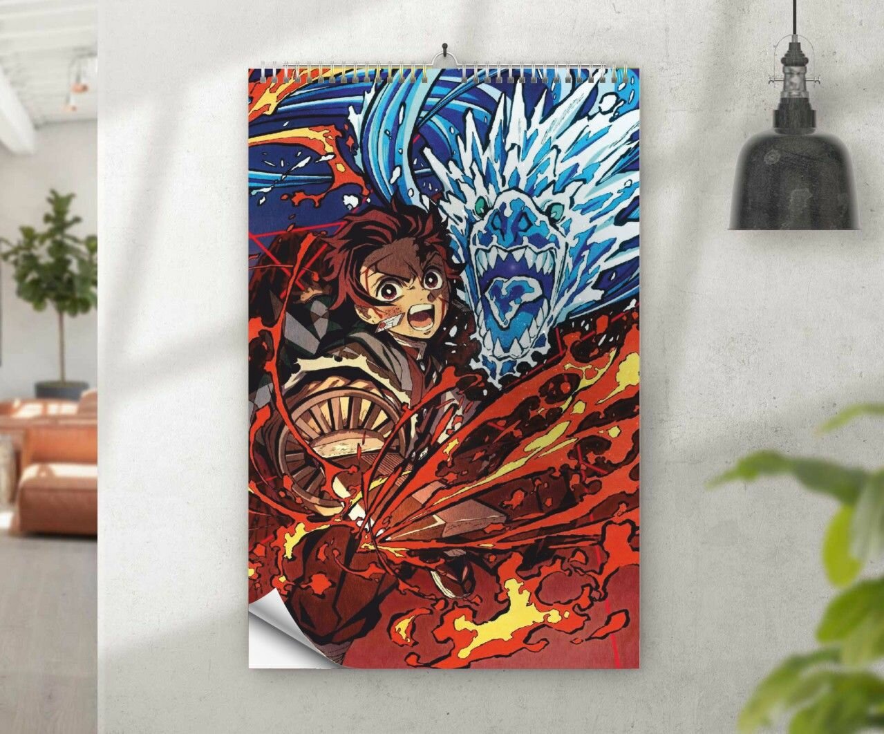 Календарь GOODbrelok настенный перекидной принт А4 Клинок рассекающий демонов - 2024-08