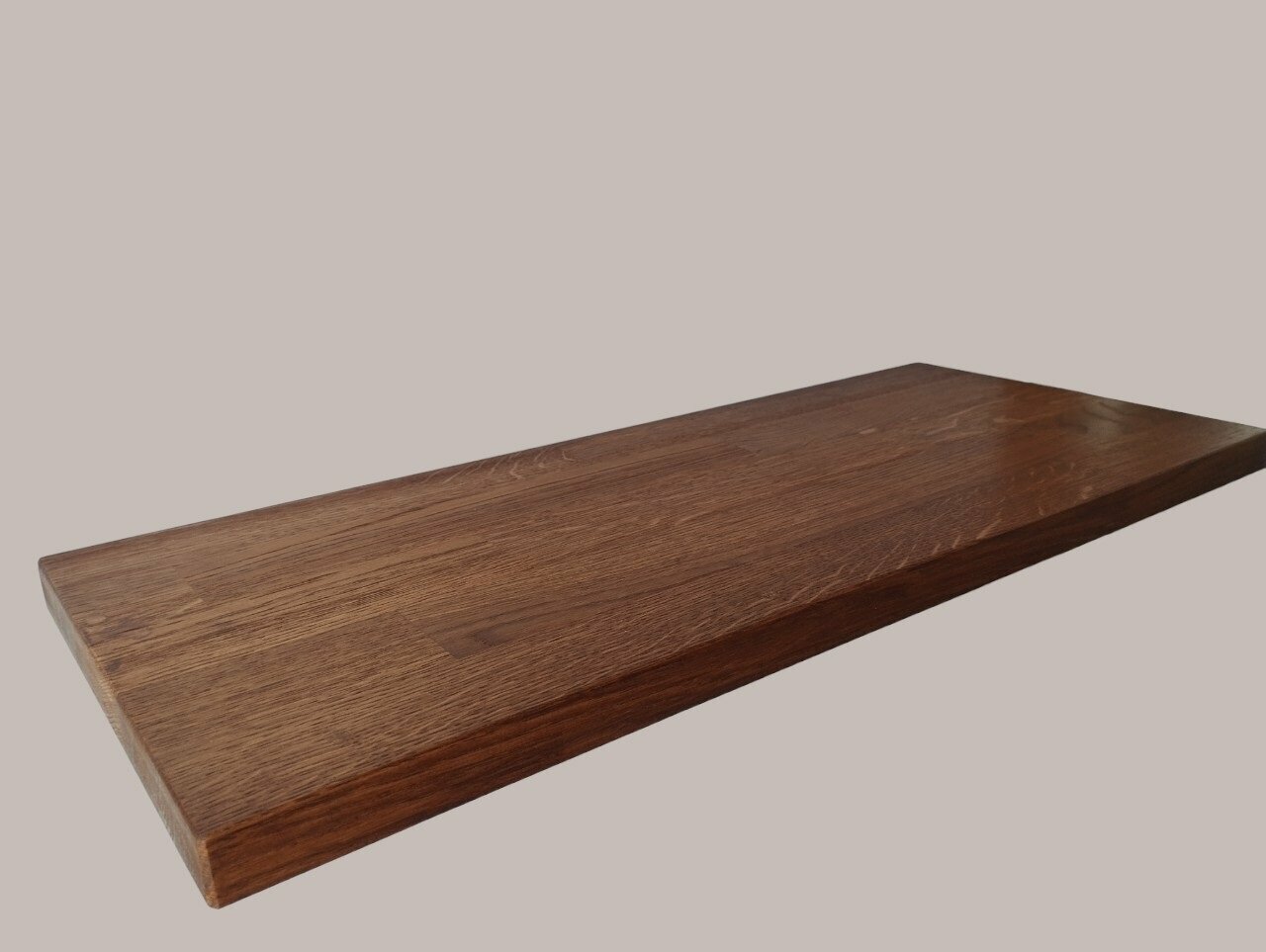 Полка дубовая настенная деревянная парящая со скрытым креплением