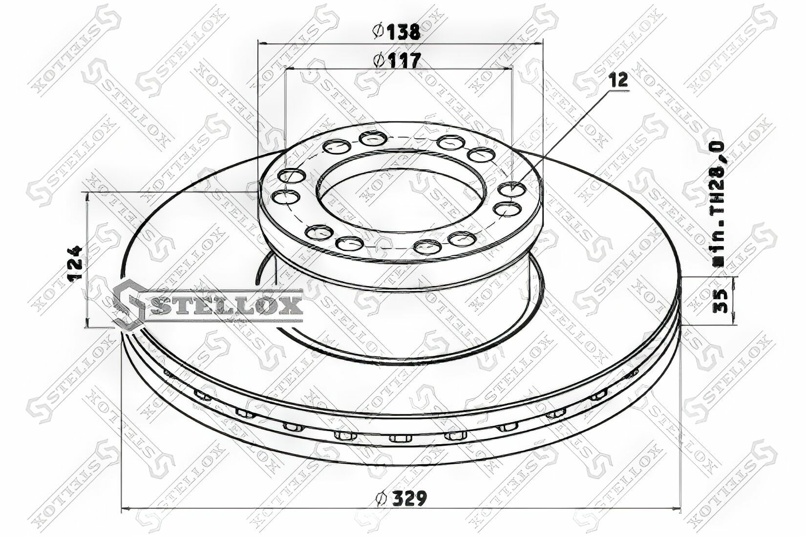 Тормозной диск передний, для ДАФ