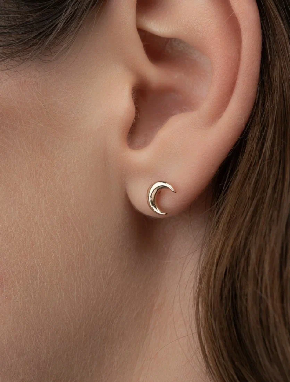 Серьги пусеты, серебро, 925 проба, золочение