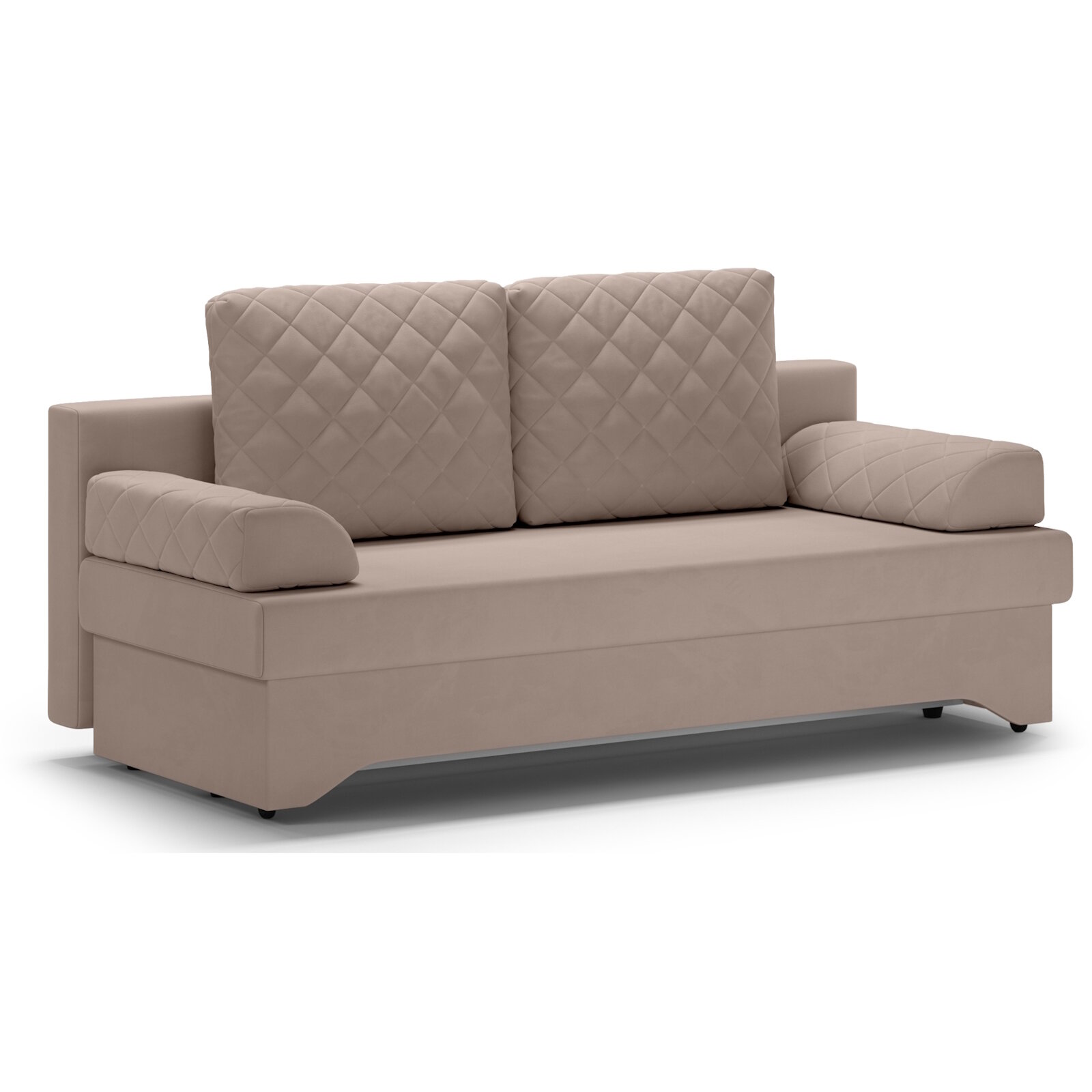 Диван-кровать "ART-132", еврокнижка, 195х94х81, 145х195, бежевый велюр