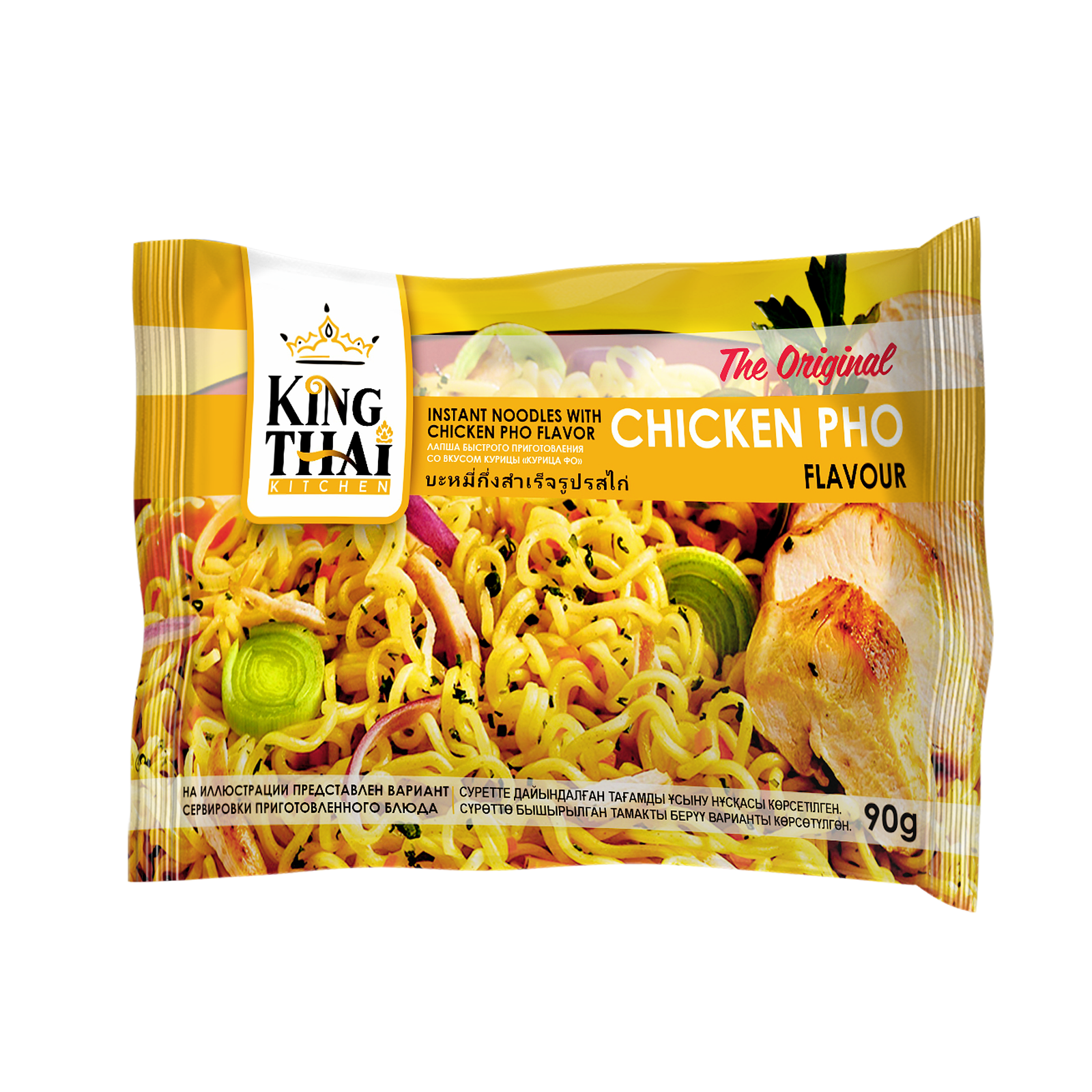 Упаковка из 56 штук Лапша King Thai Курица Фо пак 90г