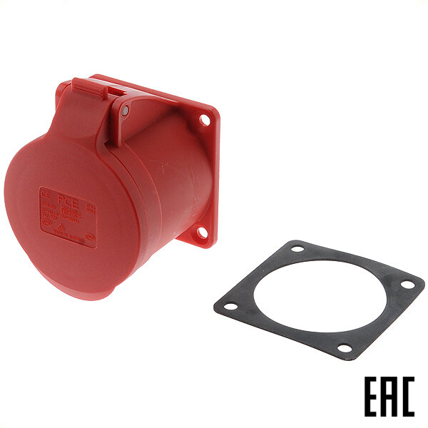 Розетка на поверхность 3Р+N+E с/п прямая 32А 415В IP44 РСЕ 325-6 (2 шт. в наборе)