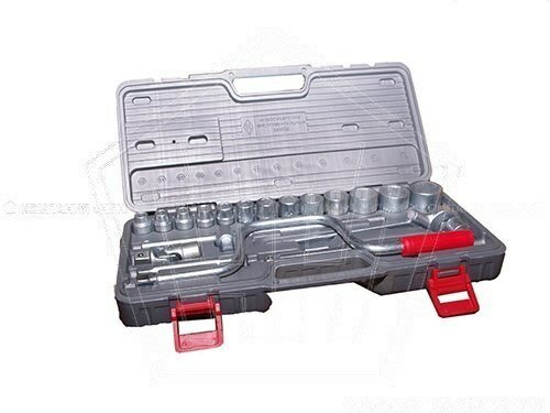 Набор головок 1/2" 19 предметов 6-гранных (10-32 мм) №3 (цинк) низ (57072025)