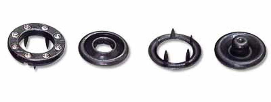 Кнопка LKS-04 клямерные металл со стразами d 21 мм 50 шт. оксид