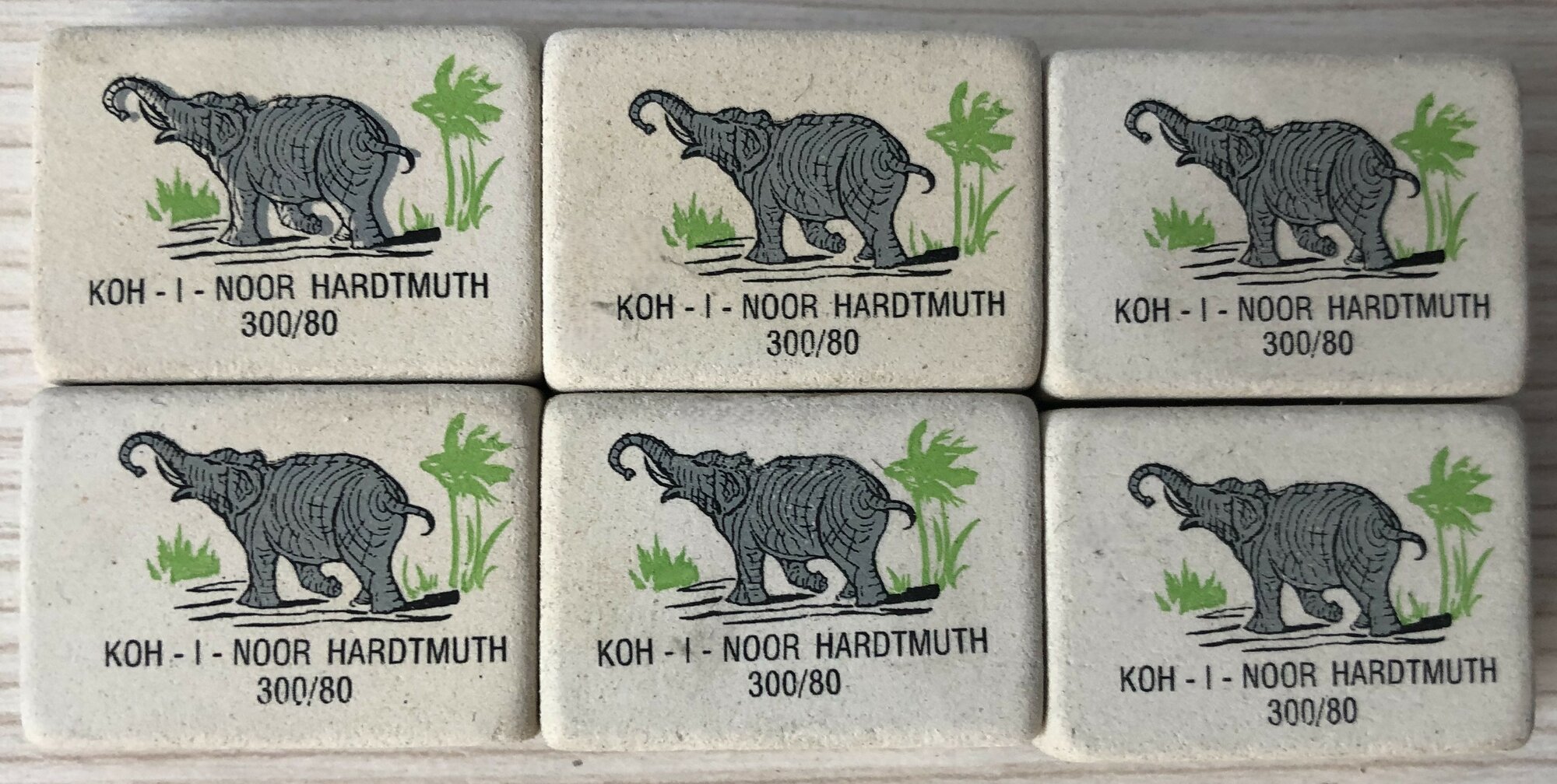 Ластик KOH-I-NOOR канцелярский набор 6 шт.