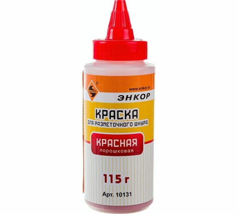 Краска для разметочного шнура (красная) Энкор (10131)