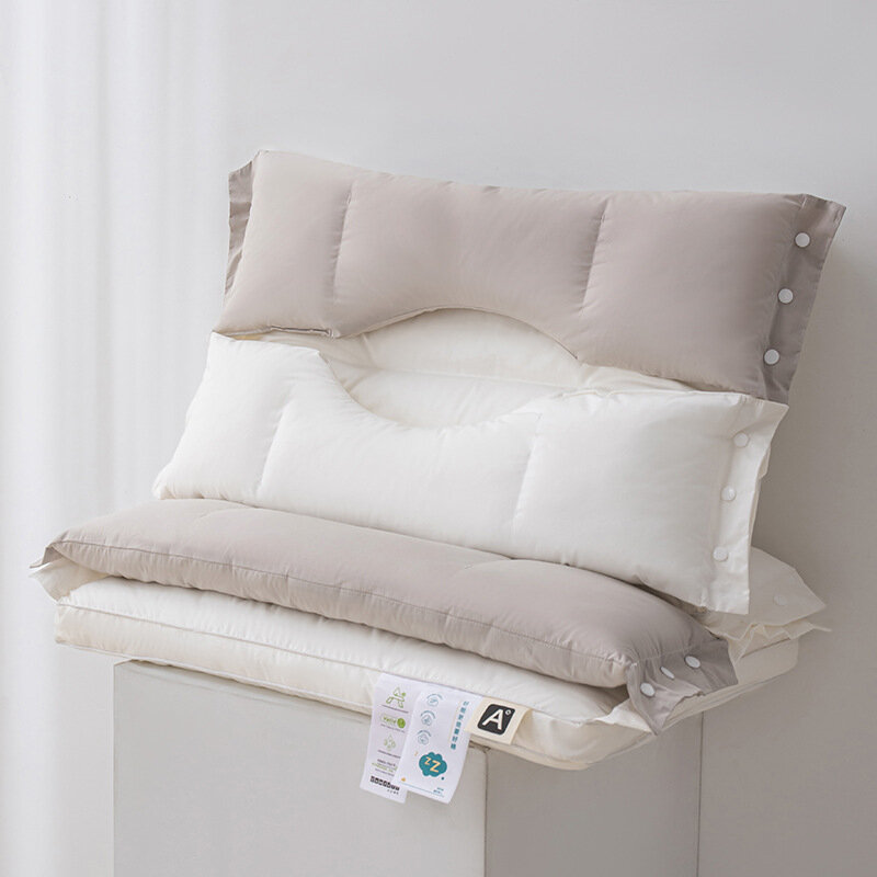 Хлопковая двухсторонняя шея вытяжения красоты Хлопок – двойное сочетание цветов_Хлопок-двойная цветная высокая подушка