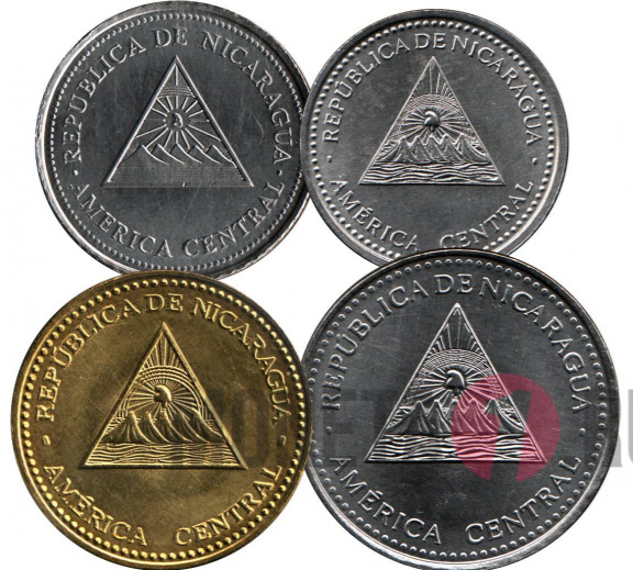 Набор 4 монет Никарагуа 2014-15гг