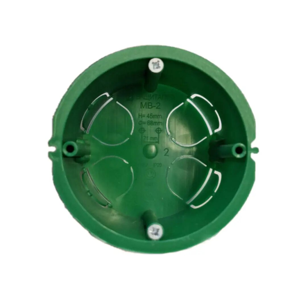 Подрозетник Защита Про под бетон и кирпич 68x45 мм IP20 цвет зеленый