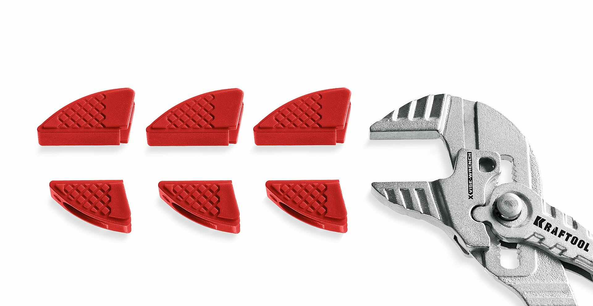 KRAFTOOL Vise-Wrench сменные защитные накладки на губки, для клещей 300 мм, набор из 3-х пар (22069-S3)