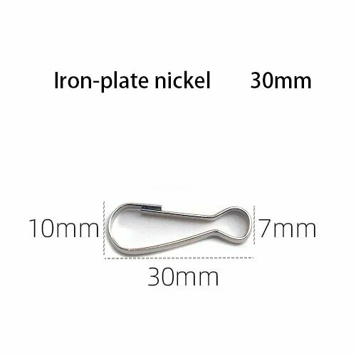 Пружинный карабин Iron-plate nickel 30 мм