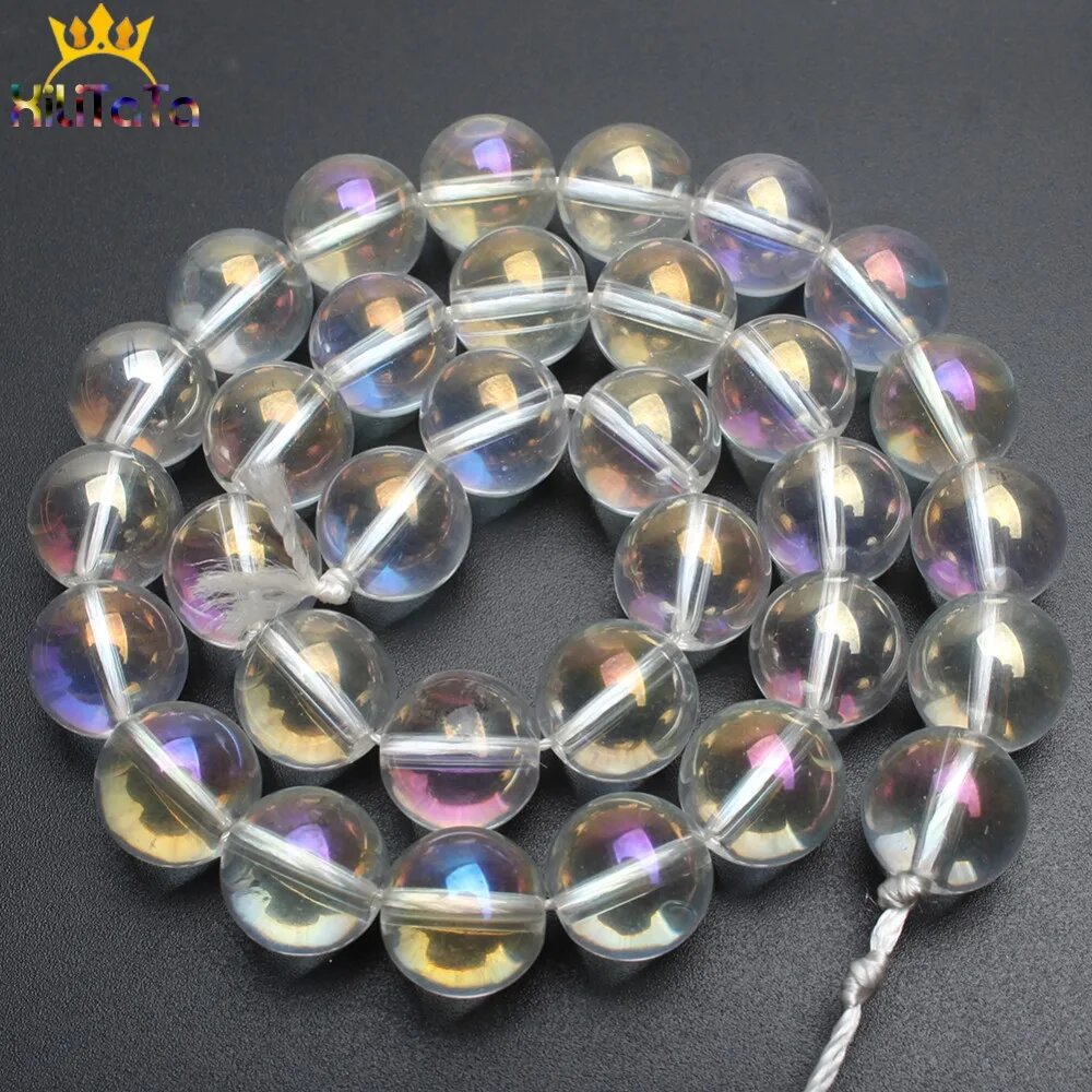 Бусины стеклянные Xilitata 8 мм, серебряный AB Clear Glass