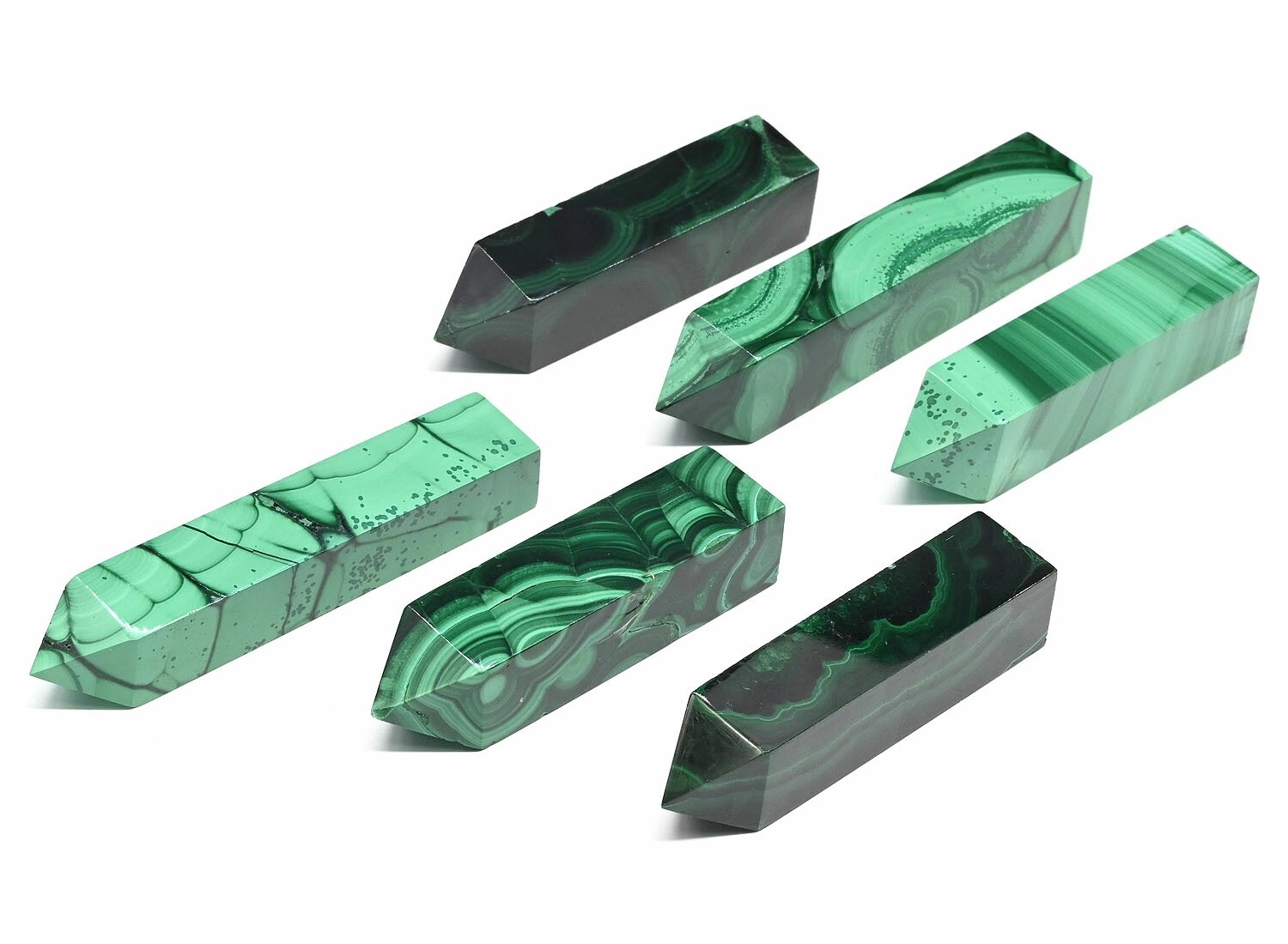 Кристалл из малахита "Карандаш" 12*12*56мм, 20-29г .