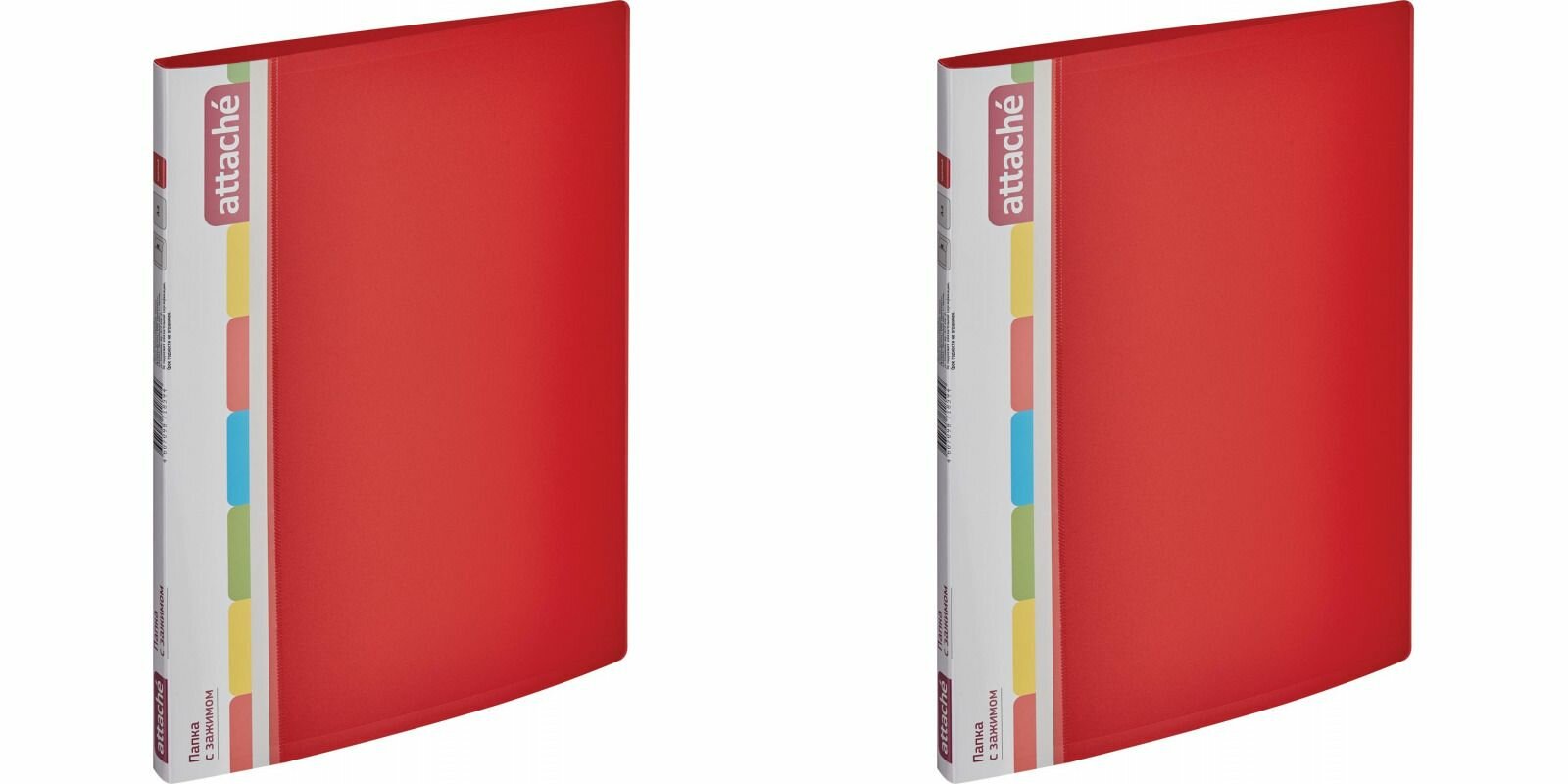 Attache Папка с зажимом F611/07, 17мм, красная, 2 шт/