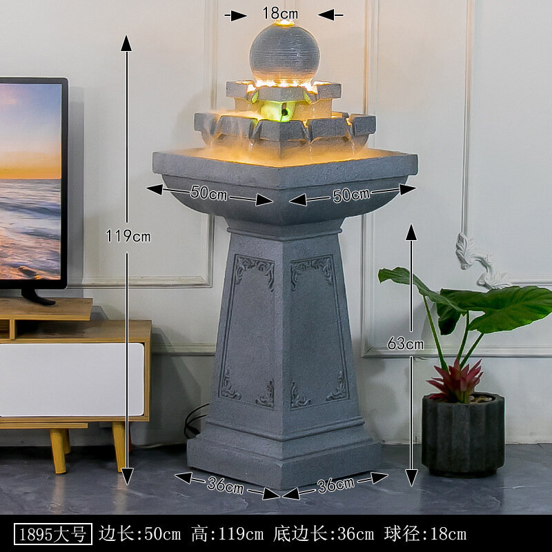 Фонтан "Фэн-шуй", для гостиной, 50x50x119 см