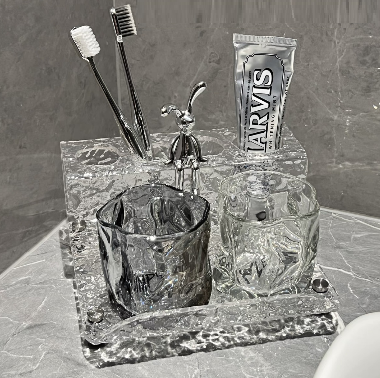 Органайзер ZWNDM MyPads, для ванной, с держателями для ватных палочек и дисков, бесцветный