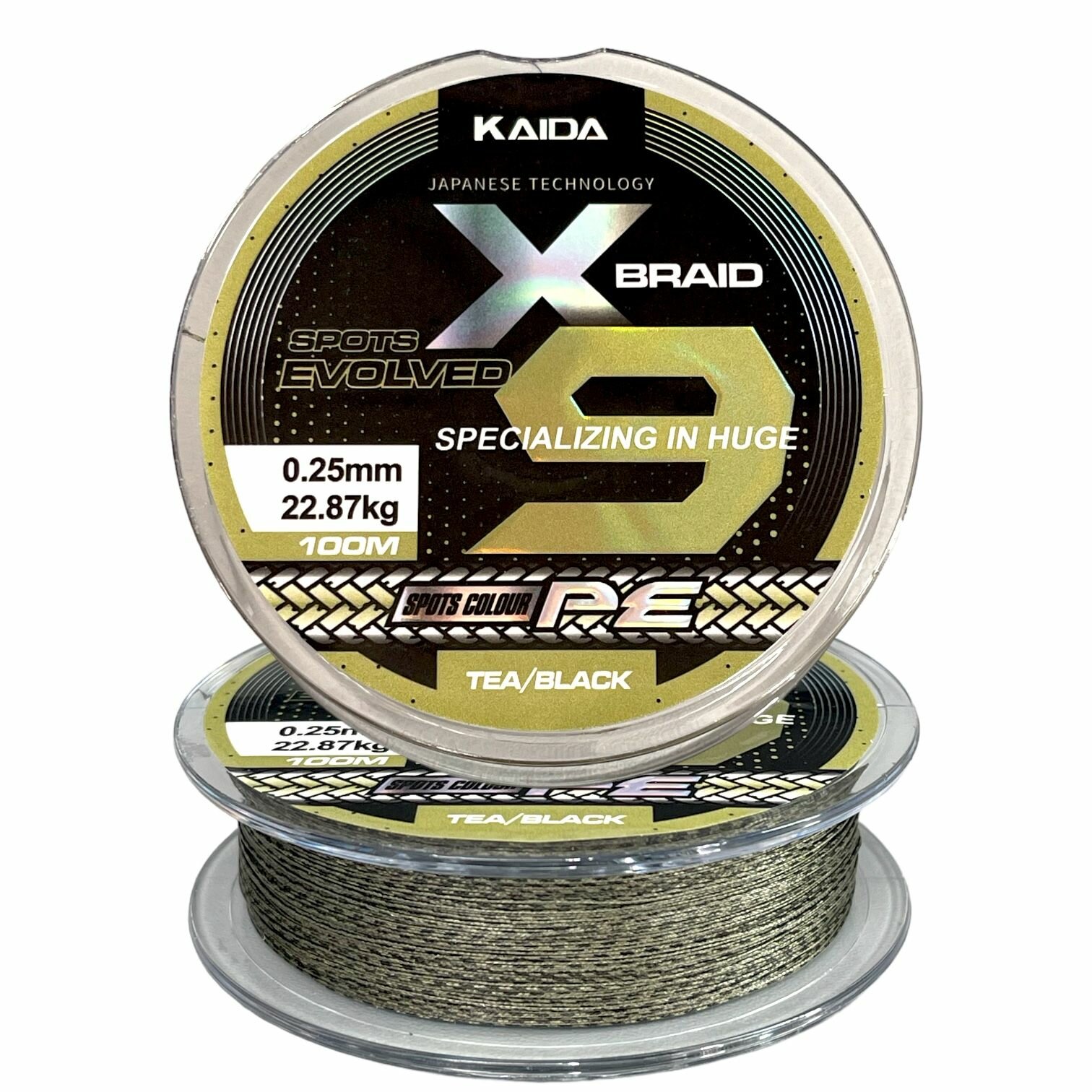 Шнур Kaida Sports Evolved PE 9X 0.25мм 22.87кг плетенка для спиннинга, фидера рыбалки
