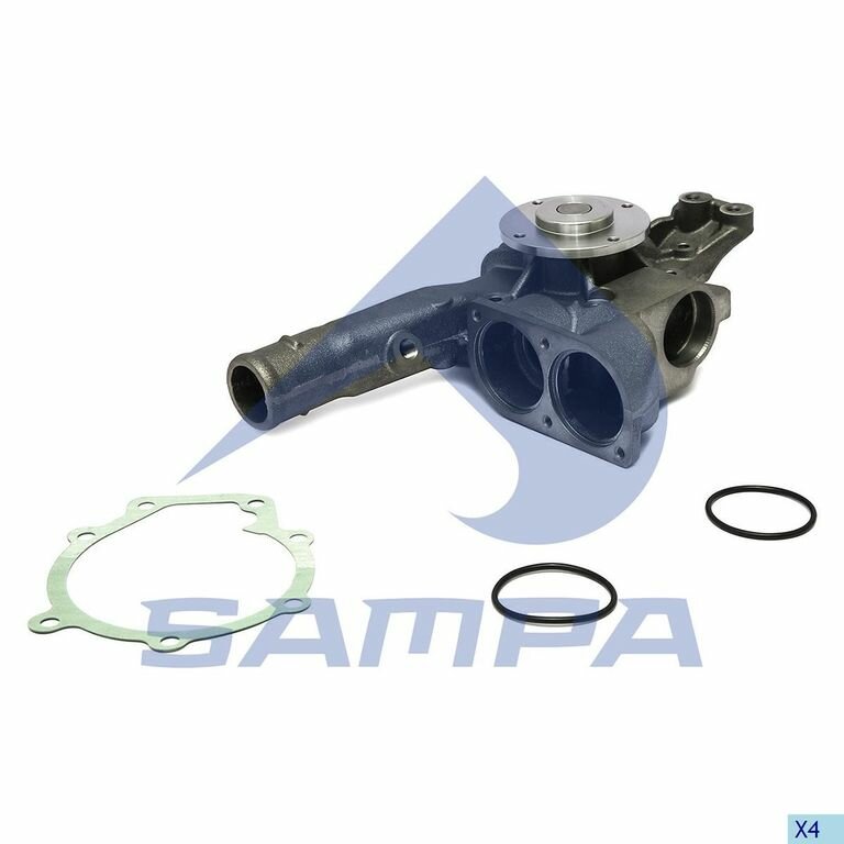 Помпа, водяной насос для Камаз 5490, Мерседес Атего дв. OM 904LA/OM906LA/HLA/OM926LA/OM924LA арт 203008 SAMPA