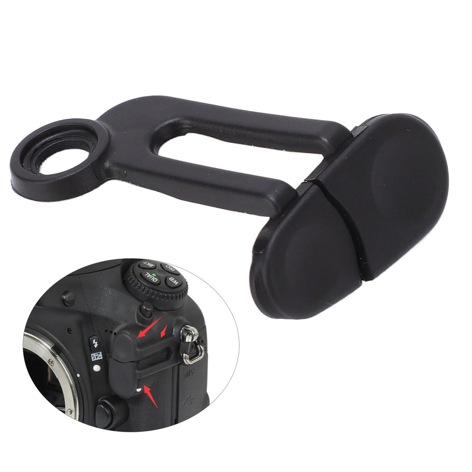 Крышка ремня затвора из резины для ремонта цифровых камер D800 D800E, черный цвет, 1 шт, запчасть для камер