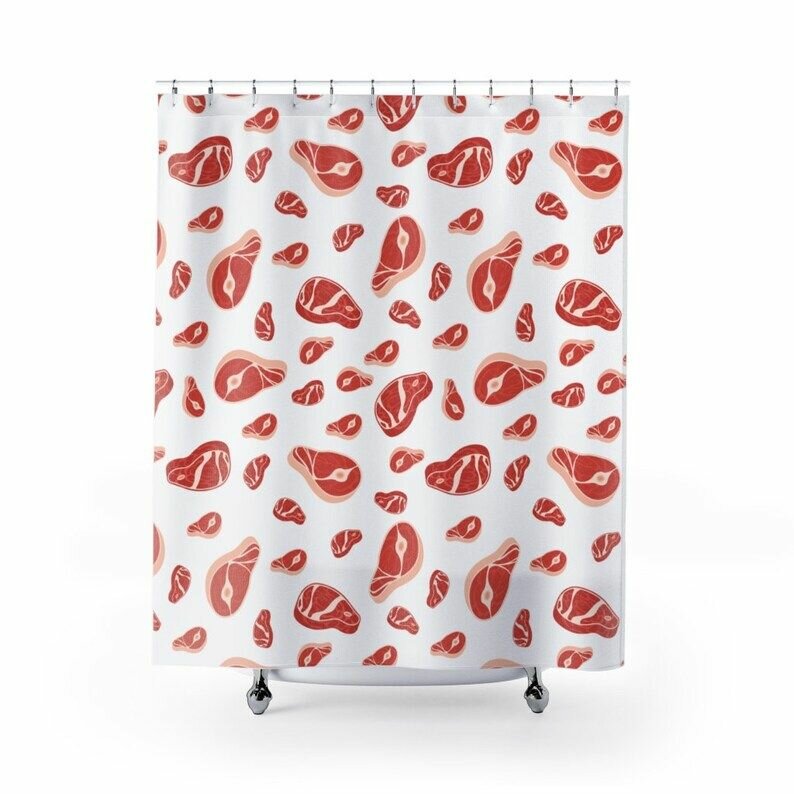 Душевая занавеска мясо мясо мясной стейк