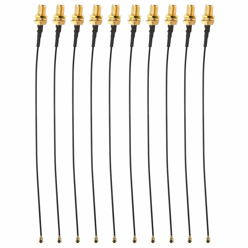 10Pcs RF Adapter Pigtail Cable IPEX to SMAk U.FL Antenna Feeder 15cm Jumper Wire for Face Recognition Module