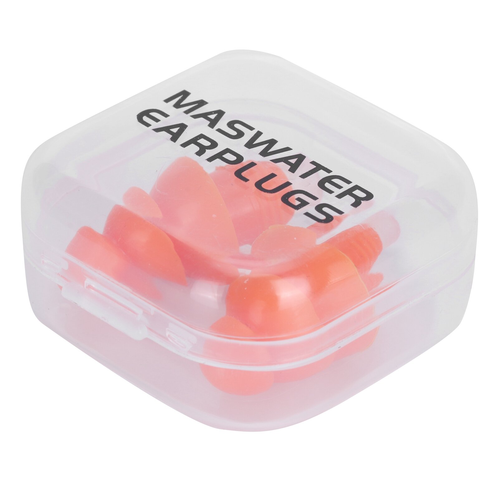 Многоразовые беруши Водонепроницаемые силиконовые беруши с шумоподавлением для плавания во время сна (оранжевая коробка)