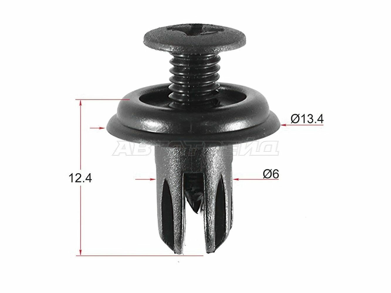 Клипса крепежная 10 шт, для Хонда Аккорд, Цивик, Интегра, Одиссей арт STKJ1014 SAT