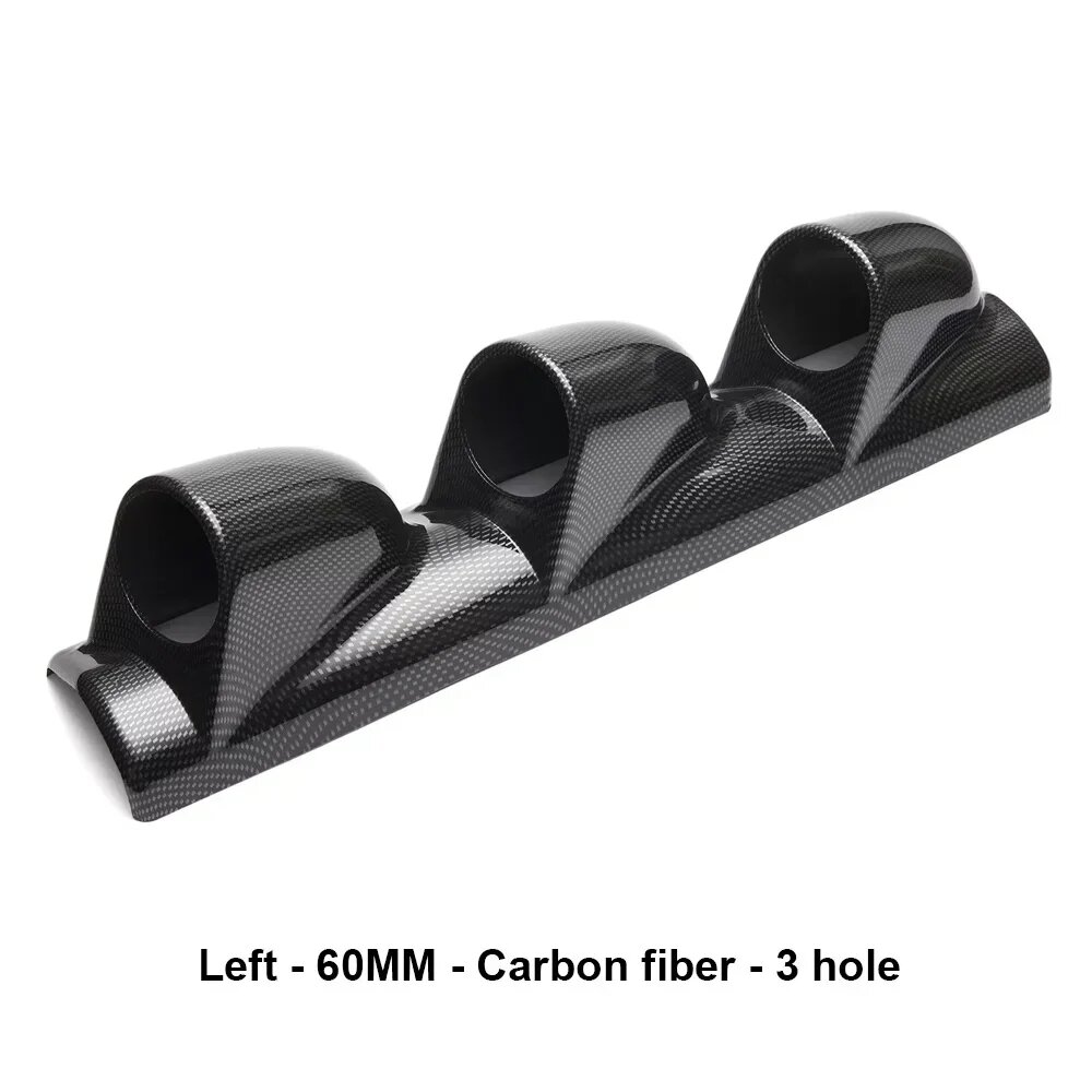Автомобильный универсальный держатель для автоматического датчика 52/60 мм A-Pillar, тройной 3-отверстий, чашка для датчика, приборная панель, черный автомобильный аксессуар из АБС-пластика left 3 carbon 60mm