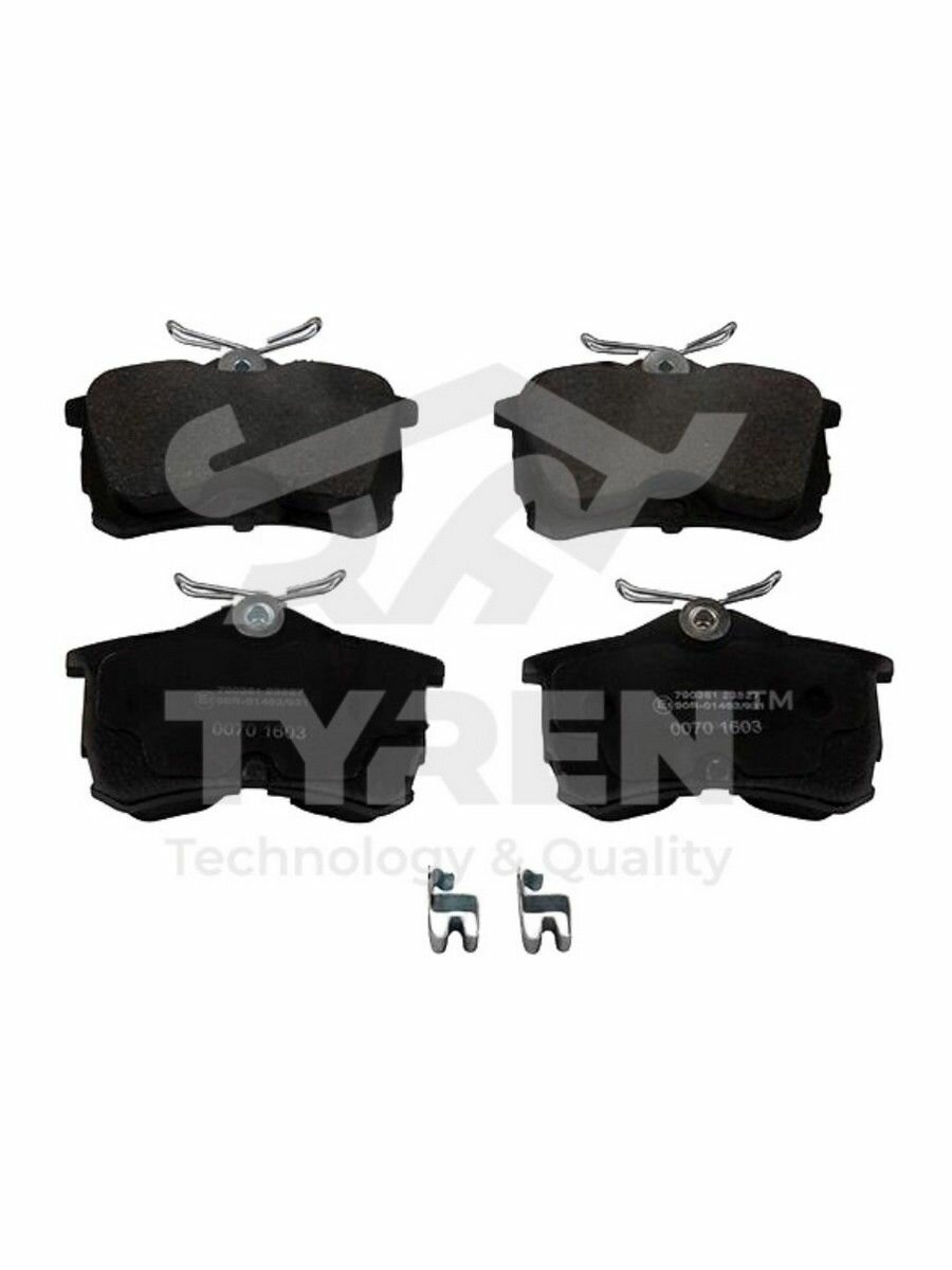 Колодки тормозные дисковые задние для а/м HONDA Accord, Tyren TYR1214051