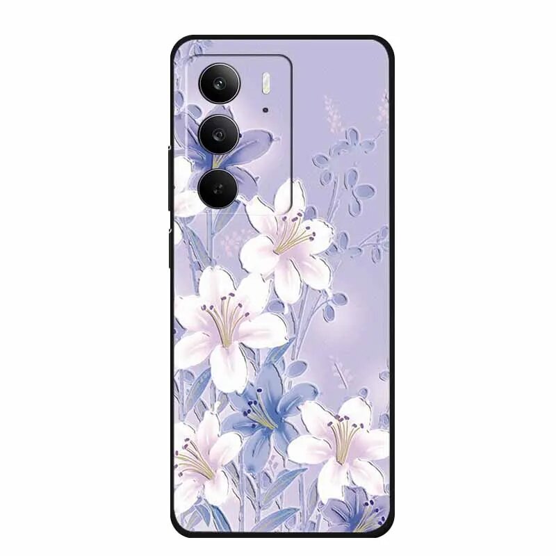 Чехол с 3D тиснением для Realme C71, чехол для телефона C 71, силиконовый мягкий чехол с цветком для Realme C71, 4G, задняя крышка, чехол RealmeC71, принципиально 6,67 дюйма