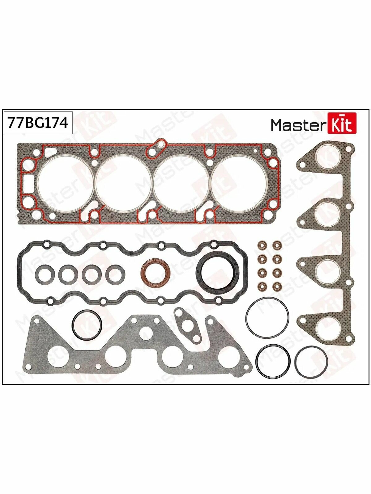 Комплект прокладок ГБЦ OPEL C20NE, MASTERKIT 77BG174