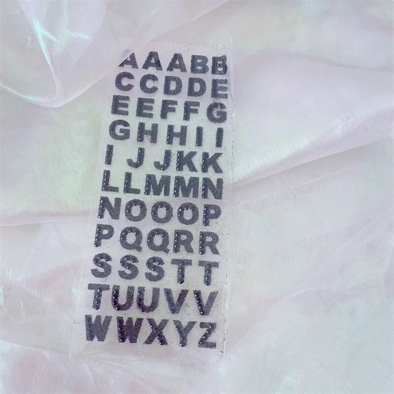 Блестящие наклейки с буквами А-Я, ПВХ, 1 лист