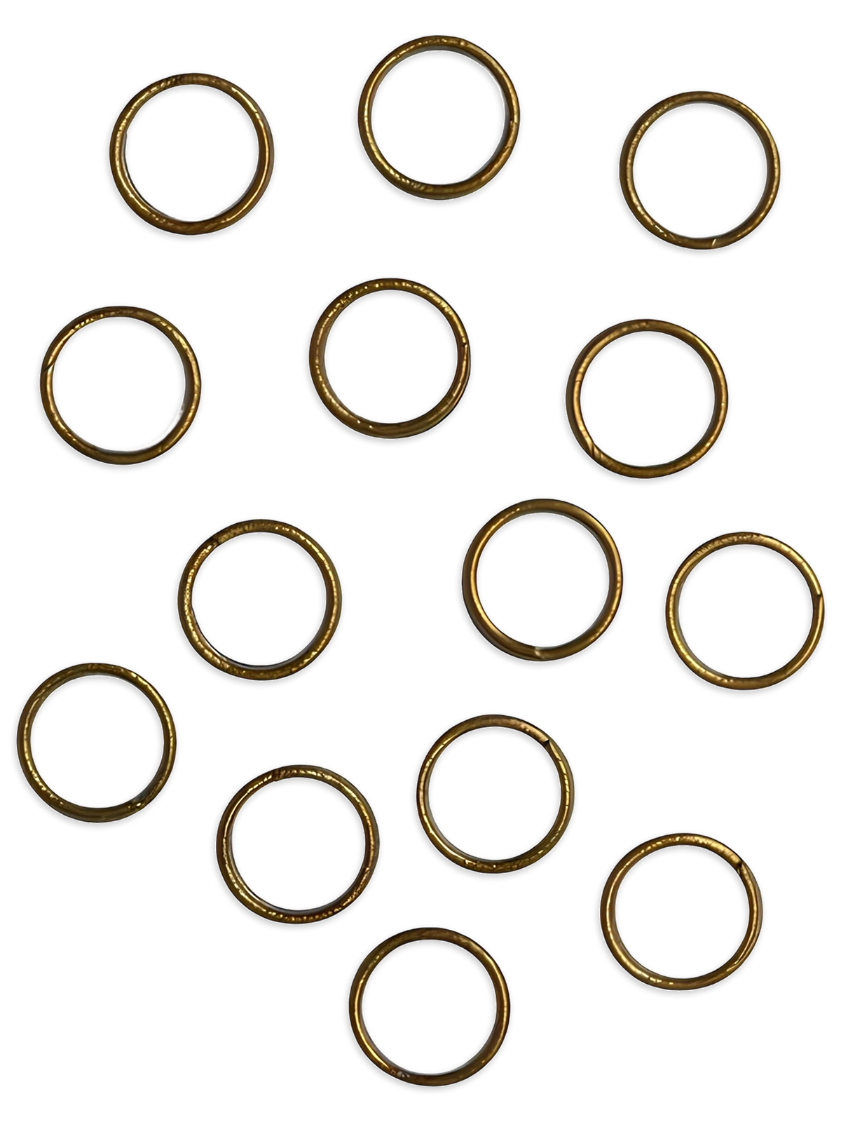 Колечки для бижутерии 7 мм, 14 шт, двойные, Айрис (27283 бронза)