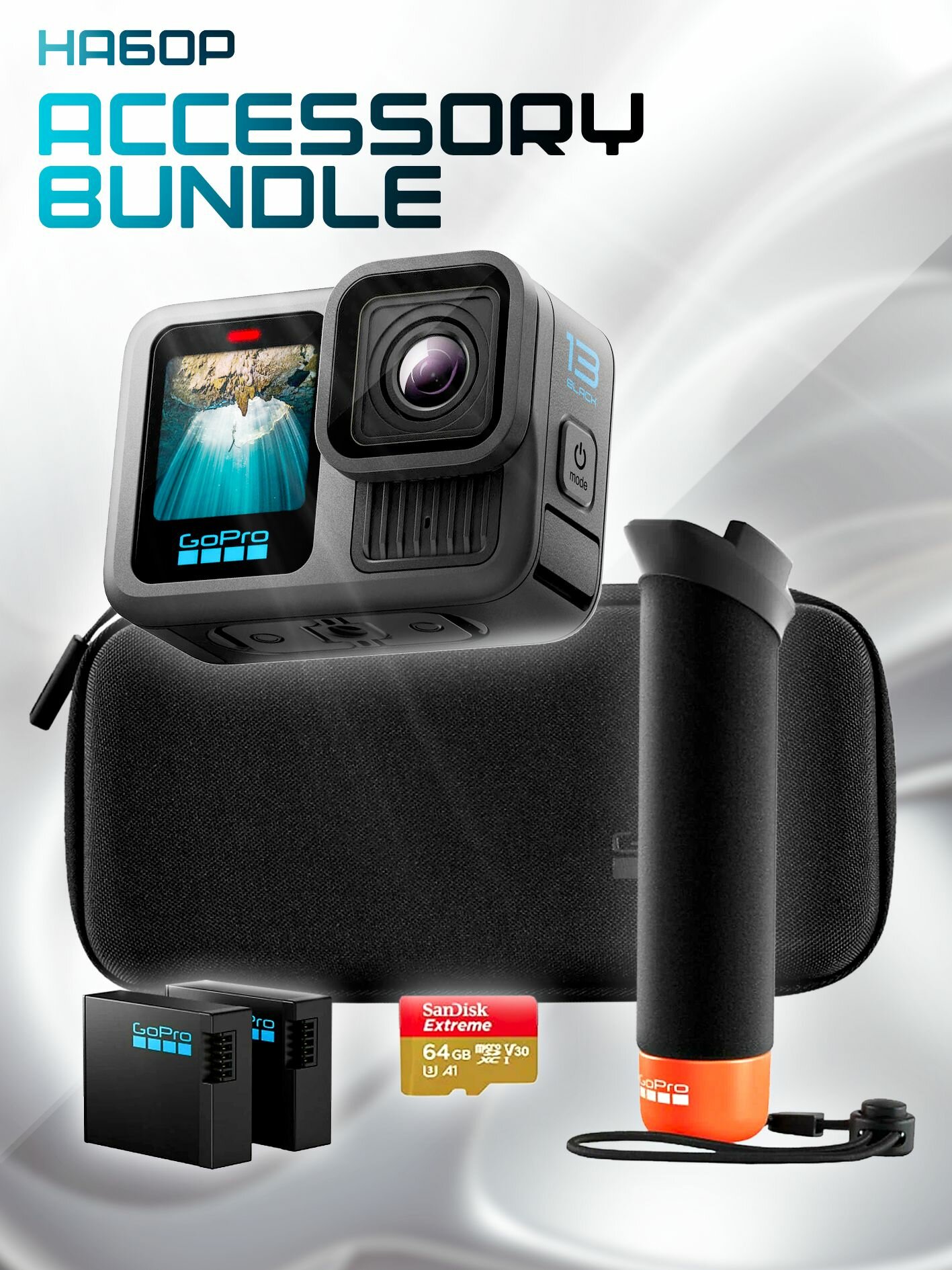 Go Pro Экшн камера 4k GoPro 13 Hero Black Accessory Bundle (CHDRB-131-RW)
