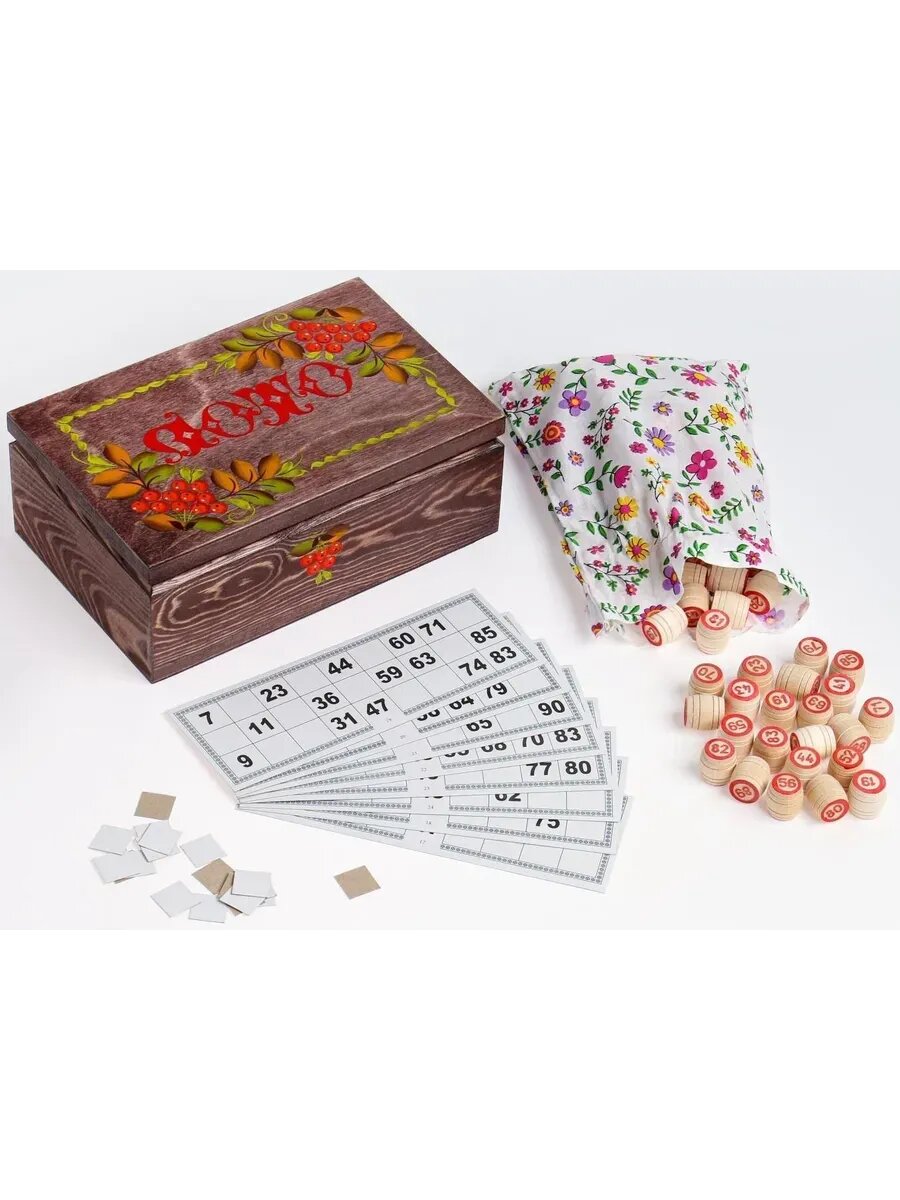 Русское лото деревянное, Роспись