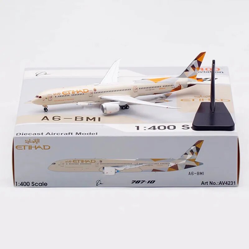 Модель самолета HYINUO Etihad Airways 787-10 сплав 1:400