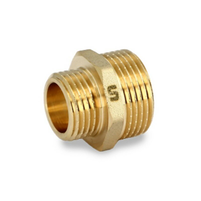 Ниппель редукционный 1/2" х 3/8" (НР) латунь UNI-FITT OPTIMAL (600G2101)