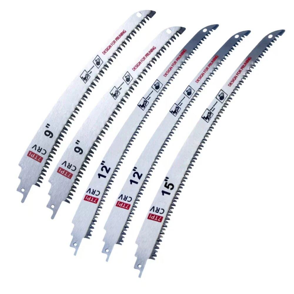 3 шт. полотно сабельной пилы с дуговой кромкой, японские зубы с изогнутыми краями, пилы для 5PCS-mix