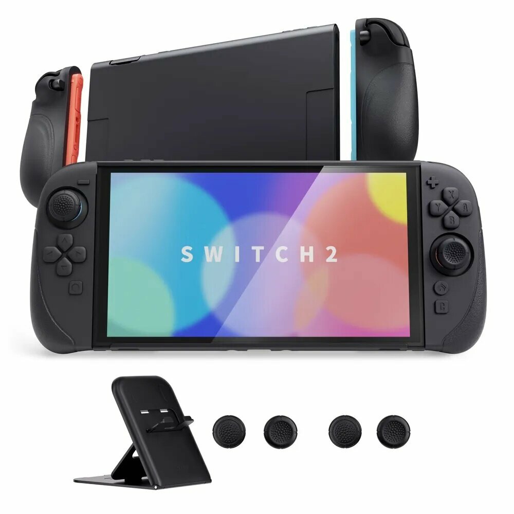 Защитный Чехол для Nintendo Switch 2 с быстрой заменой джойконов, чёрный