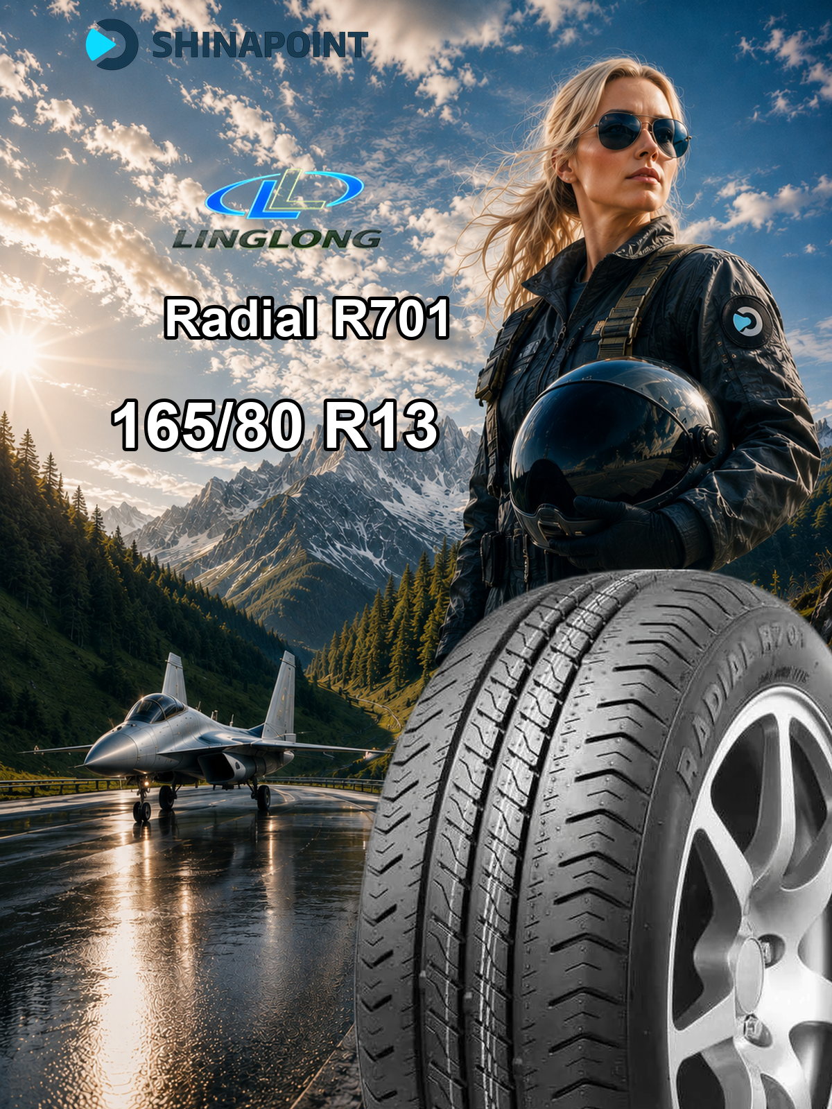 Шины летние R13 165 80 96 N автомобильная летняя резина лето LingLong модель Radial R701
