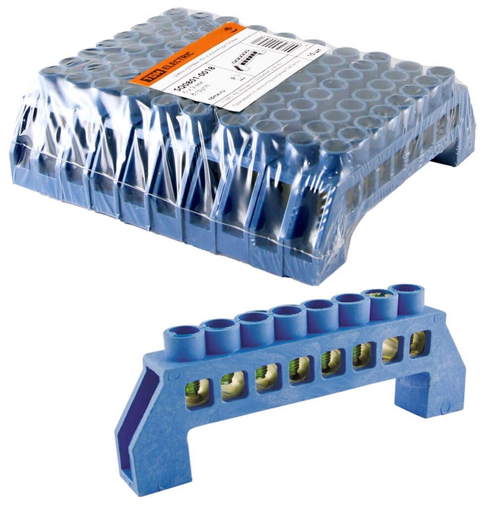 Шина нулевая N, в изоляции, 8 групп, 6х9 мм, TDM Electric, SQ0801-0018