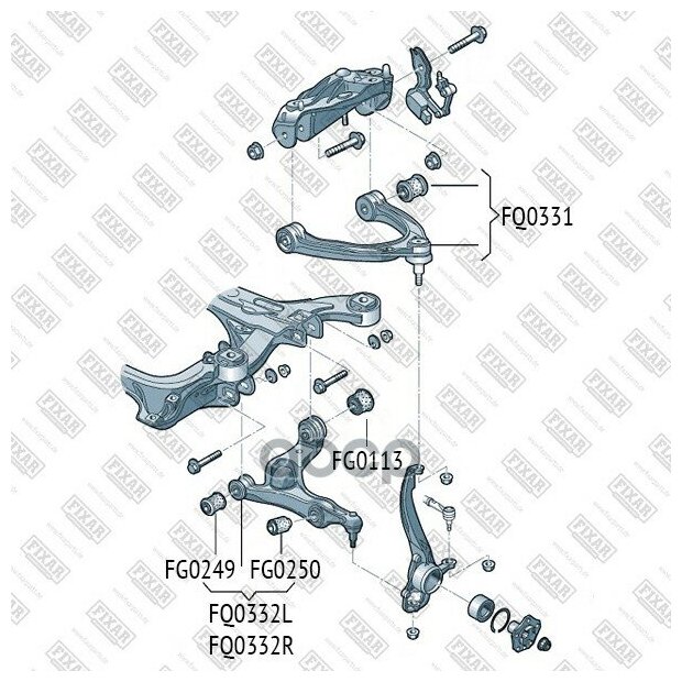 Сайлентблок рычага подвески FIXAR арт. fg0113