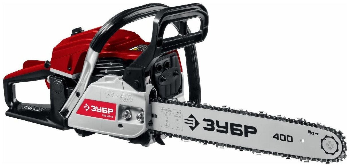 Бензопила ЗУБР 40 см³ 2 лс 1,5 кВт 40 см шина 11000 об/мин 550 мл топливный бак